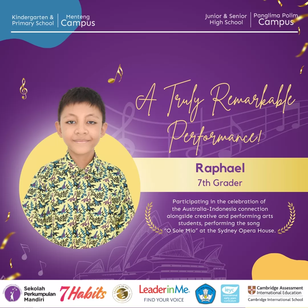 Raphael Represents Our School at the Sydney Opera House